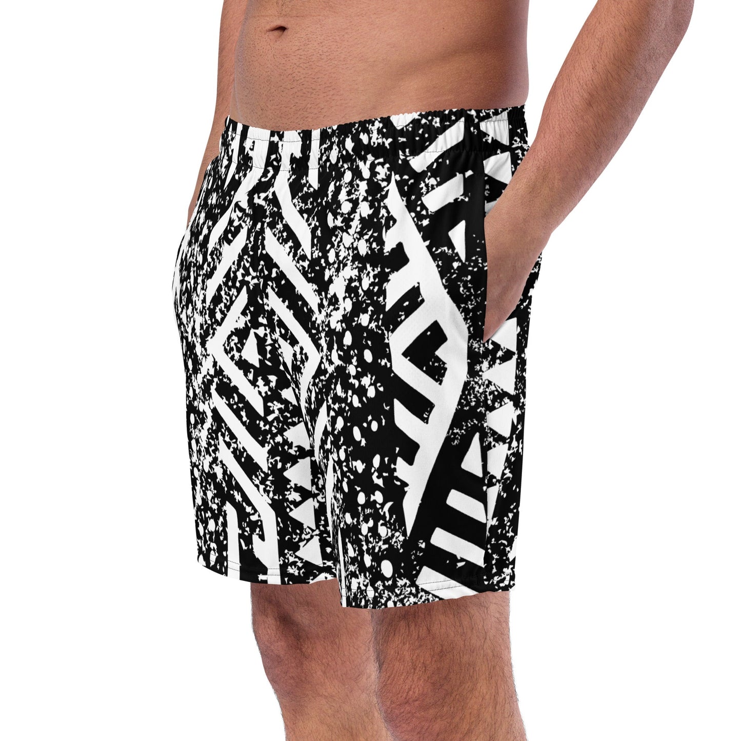 African Print Swim Trunks| Black and white | Oasis – Love Africa Print